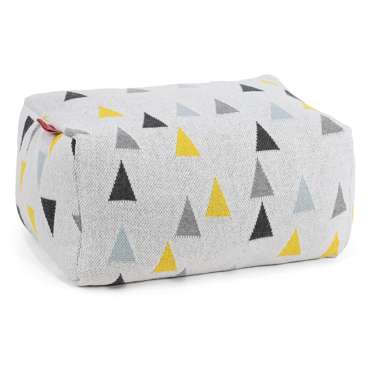 Lounge Pug Liten Fotpall Puff Stickad Geometrisk Triangel– Big Bertha ...