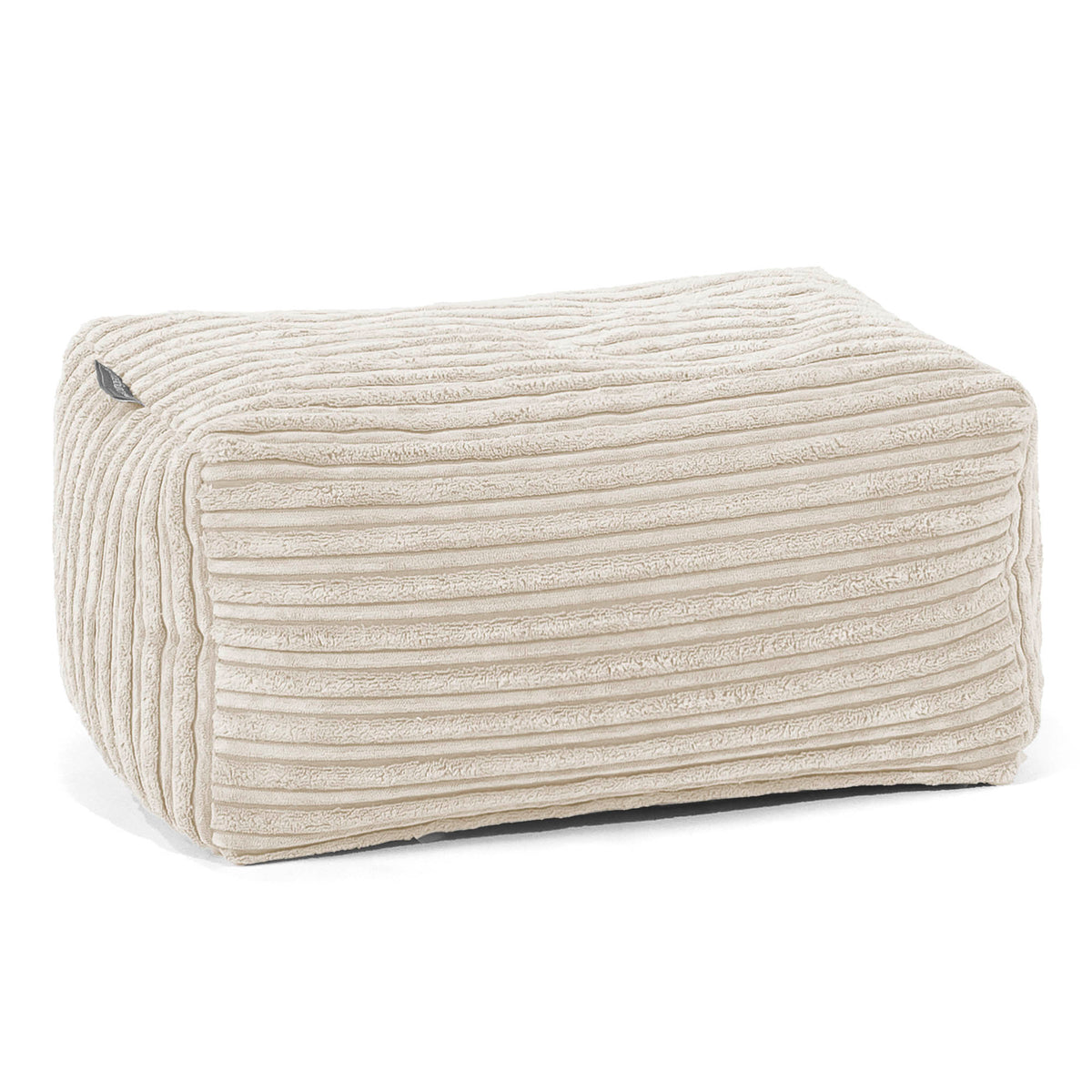 Lounge Pug®, Liten Fotpall, Puff, Klassisk Manchestertyg Gräddvit– Big ...