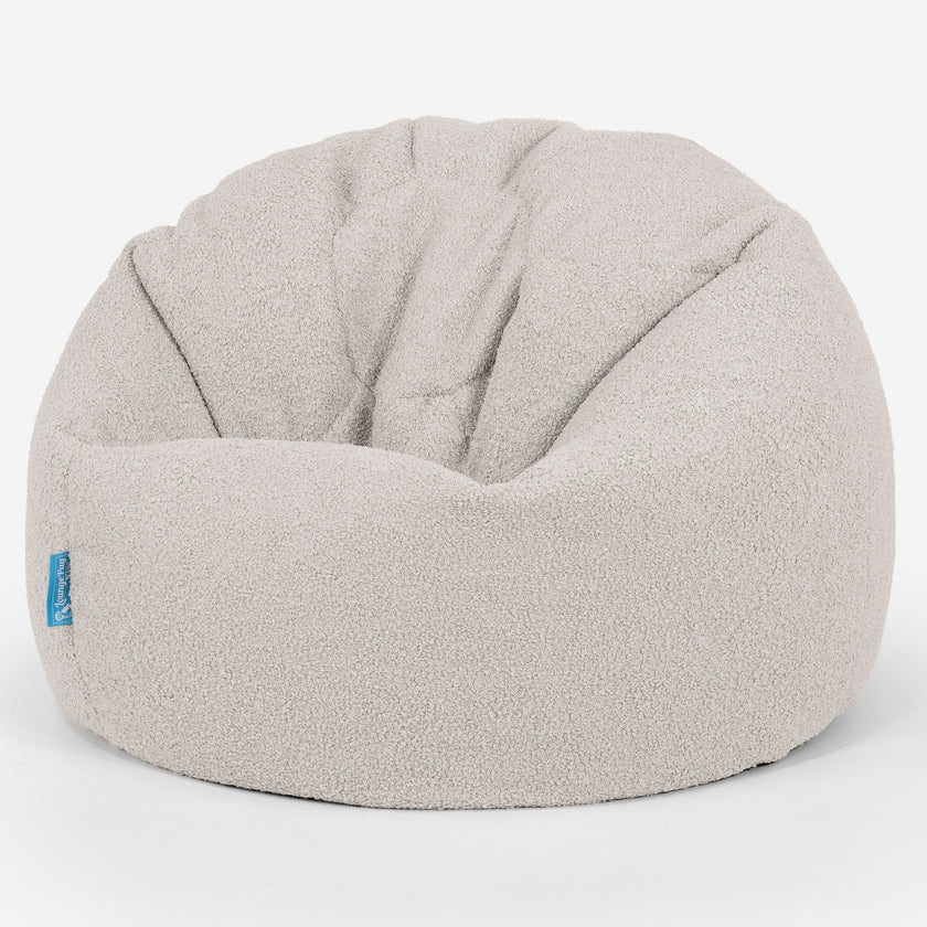 Lounge Pug Klassisk Sittsäck Stol Barn 1-5 år Boucle Elfenbensvit– Big ...